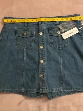 Tribal | Skirts | Tribal Jeans Blue Buttonfront Denim Mini Skirt | Poshmark